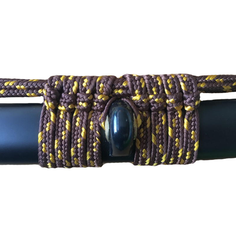 Gold Dots on Brown Scabbard Cord/Sageo For Swords