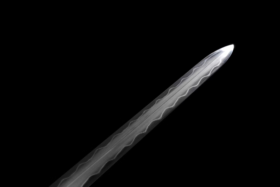 1095 Folded & Clay-Tempered Steel Ebony Longfeng Jian Sword
