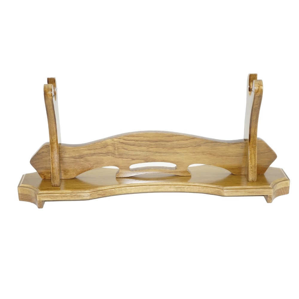 Double Hardwood Wall-Mounted Sword Stand - Swords For Sale
