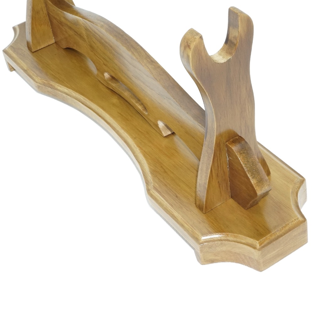 Double Hardwood Wall-Mounted Sword Stand - Swords For Sale